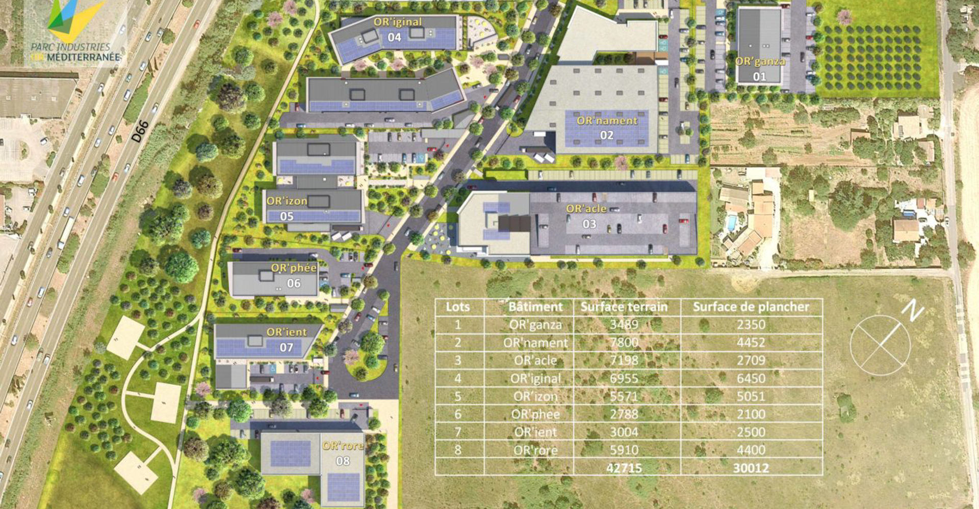 Conception du Parc Industriel Or Méditerranée par Archigroup Grand Sud
