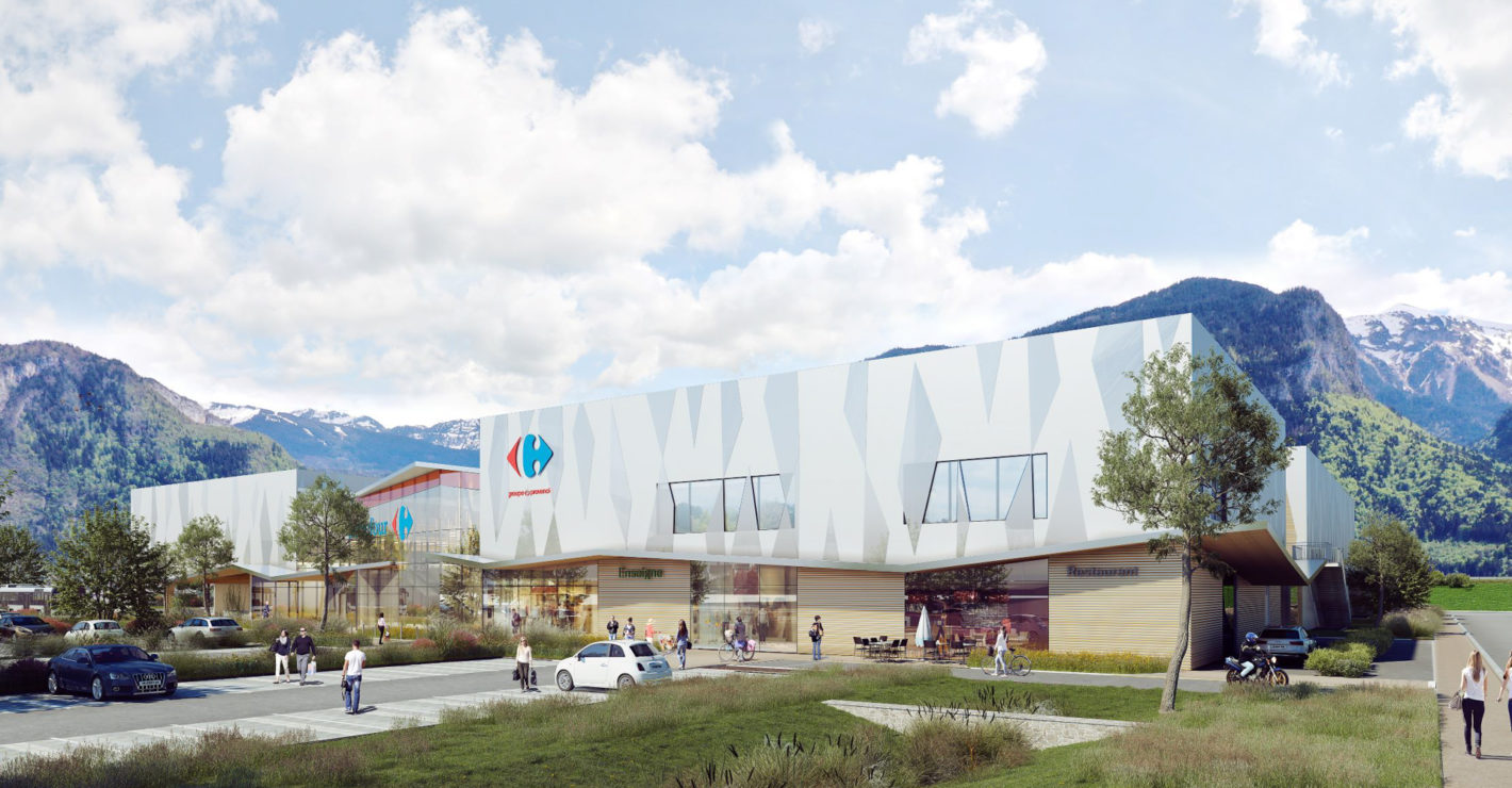 conception et réalisation du Centre commercial Carrefour - Scionzier